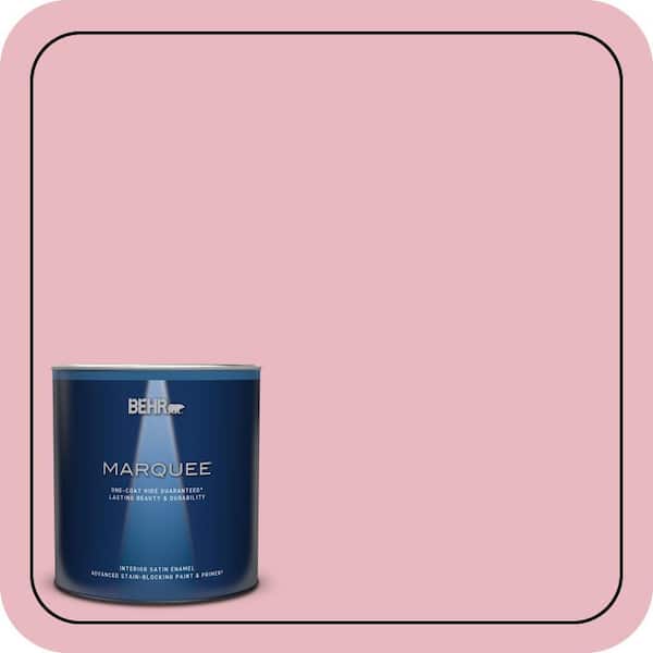 BEHR MARQUEE 1 qt. #M150-2 Peppermint Stick Satin Enamel Interior Paint ...