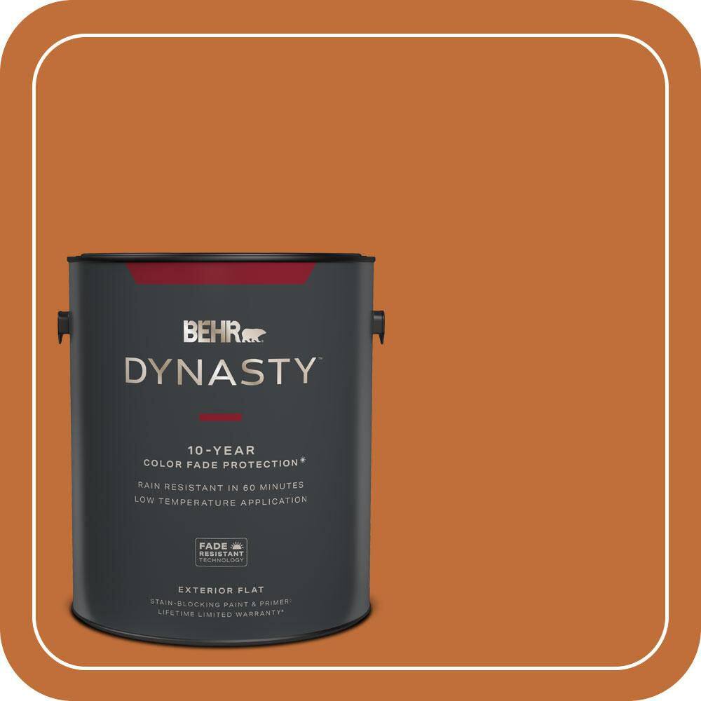 BEHR DYNASTY 1 gal. #S-H-260 Tiger Stripe Flat Exterior Stain-Blocking ...