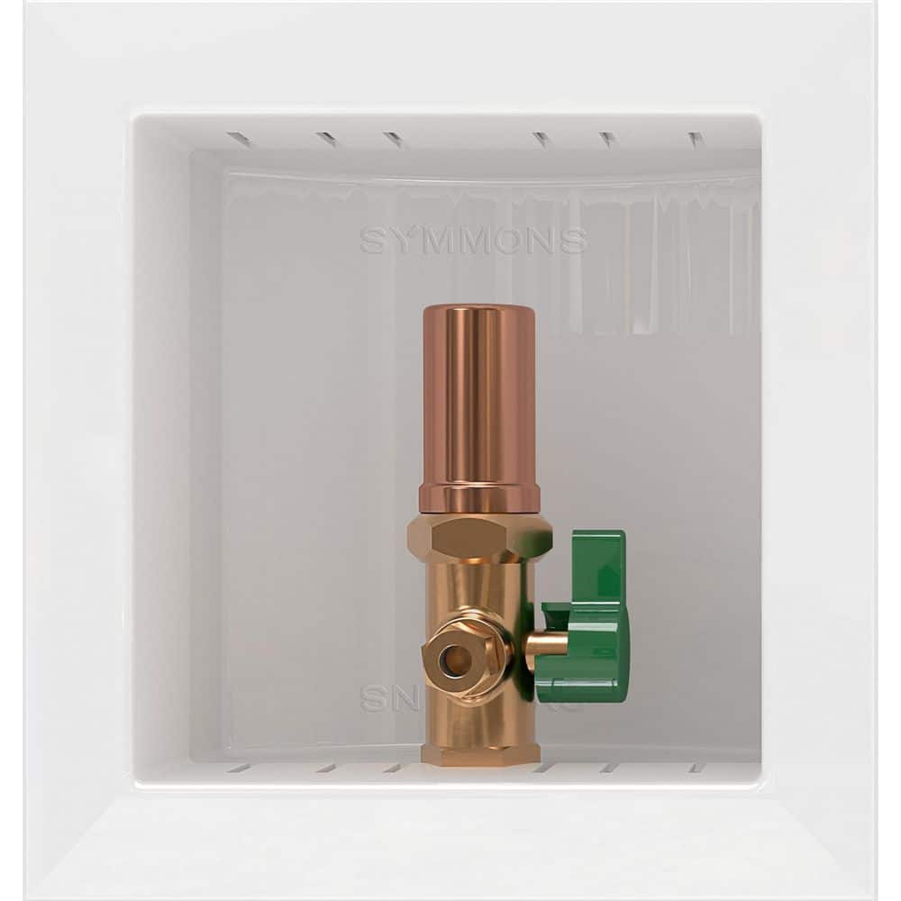 Symmons IceMate 1/2 in. Supply Box and Ice Maker Valve with Arrestors ...