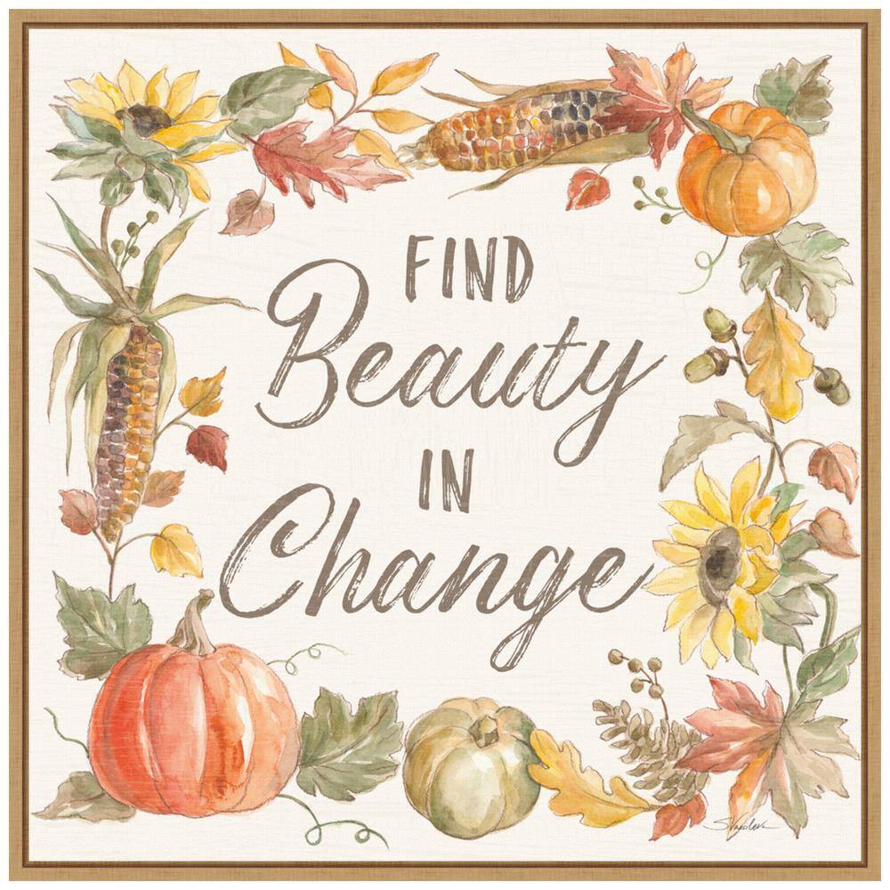 Amanti Art 22 in. Happy Harvest III Fall/Thanksgiving Framed Canvas Box ...