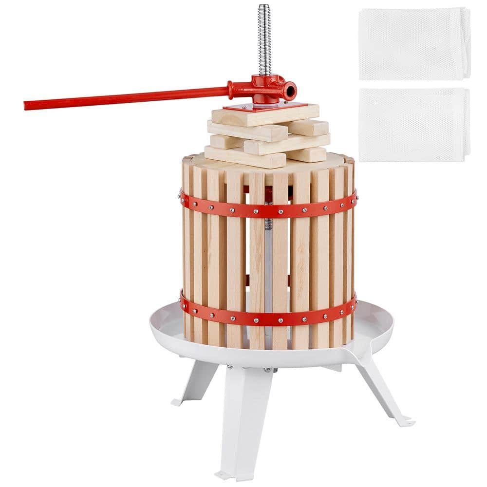 SVOPES 4.4 gal. Fruit Wine Press, Manual Juice Maker, Solid Wood Basket ...
