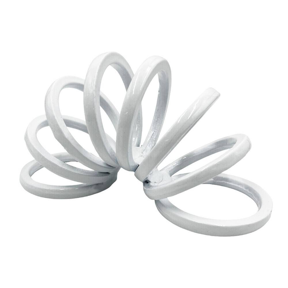 castellousa Decorative Metal Open Spring Sculpture in White CB-AP107-SC ...