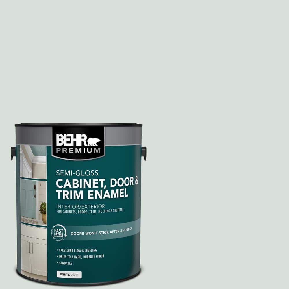 BEHR PREMIUM 1 gal. #N420-1 Juniper Breeze Semi-Gloss Enamel Interior ...