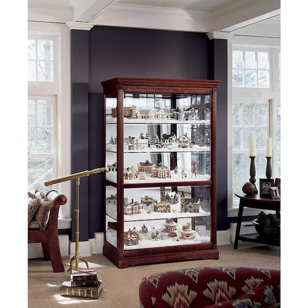 Howard miller curio cabinet windsor cherry finish store