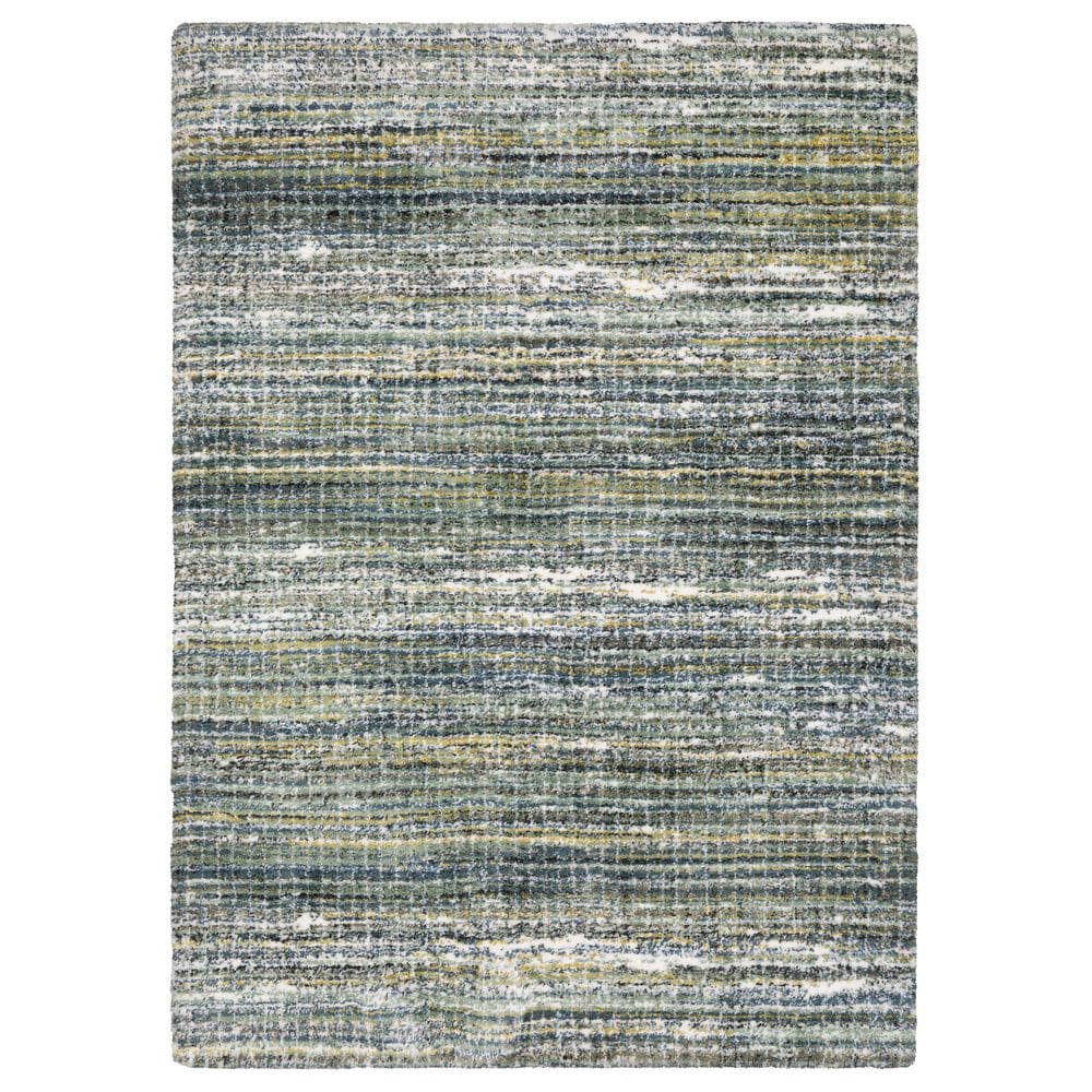 AVERLEY HOME Gale Green/Blue 8 ft. x 11 ft. Abstract Distressed ...