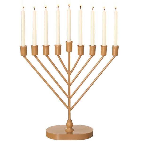 Vintiquewise 9-Branch Rambam-Style Hanukkah Menorah Mid-Century Modern ...