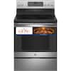 GE 30 in. 5.3 cu. ft. Freestanding Electric Range in Stainless Steel ...