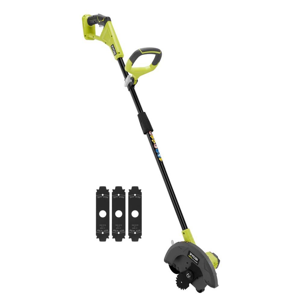 RYOBI ONE+ 18V 9 in. Cordless Battery Edger with (3) Replacement Edger ...