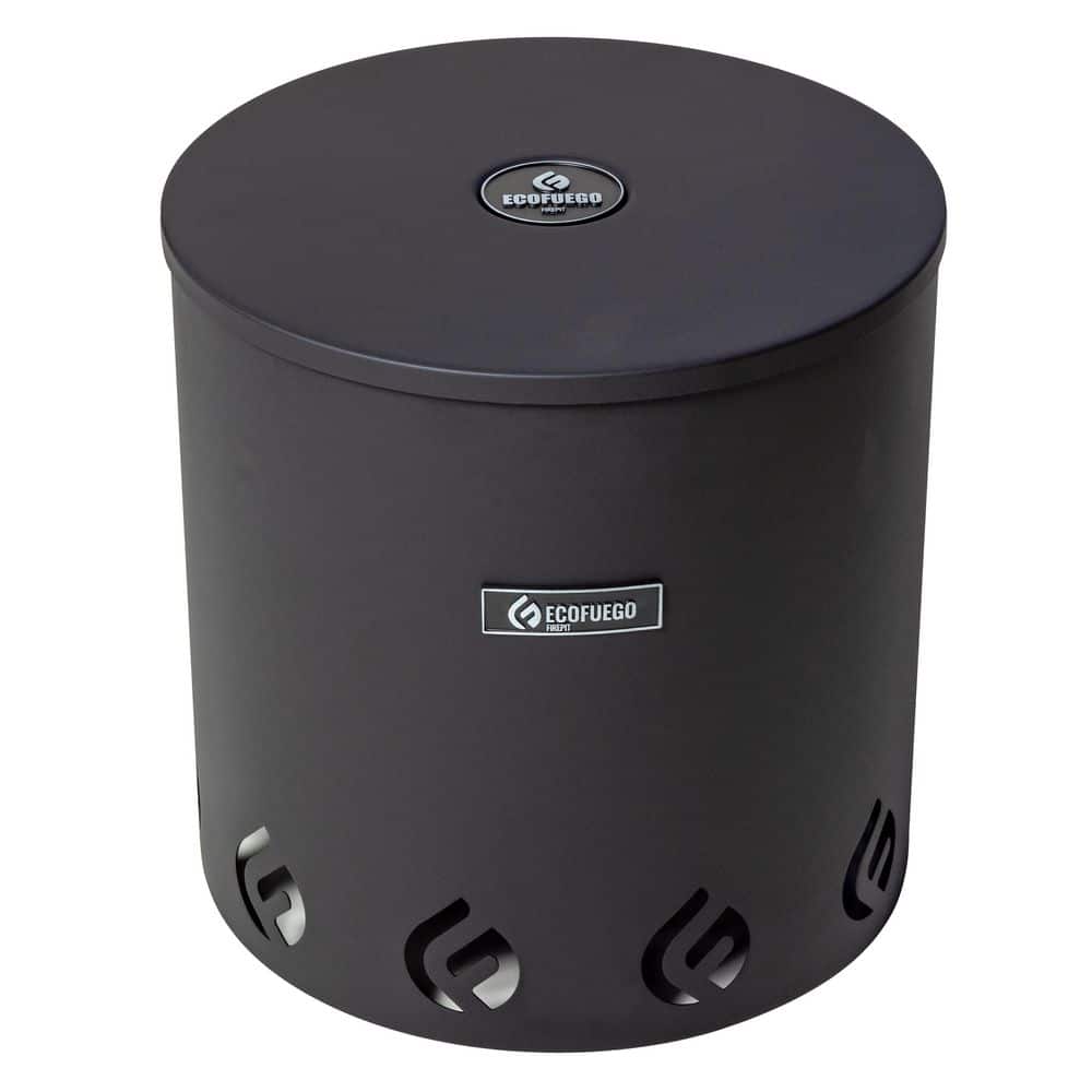 ECOFUEGO El Campo 10.6 in. Matte Black Fire Pit with Wax Fuel ECP-BK ...