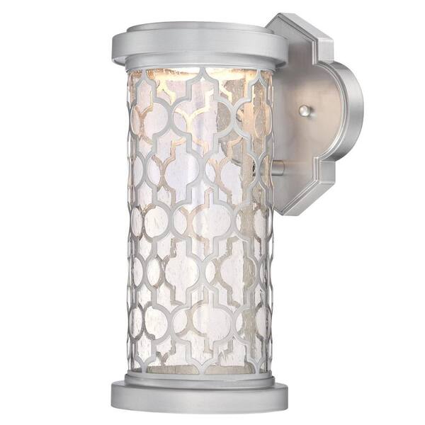 Westinghouse Ariss 1-Light Nickel Luster Outdoor Integrated LED Wall ...