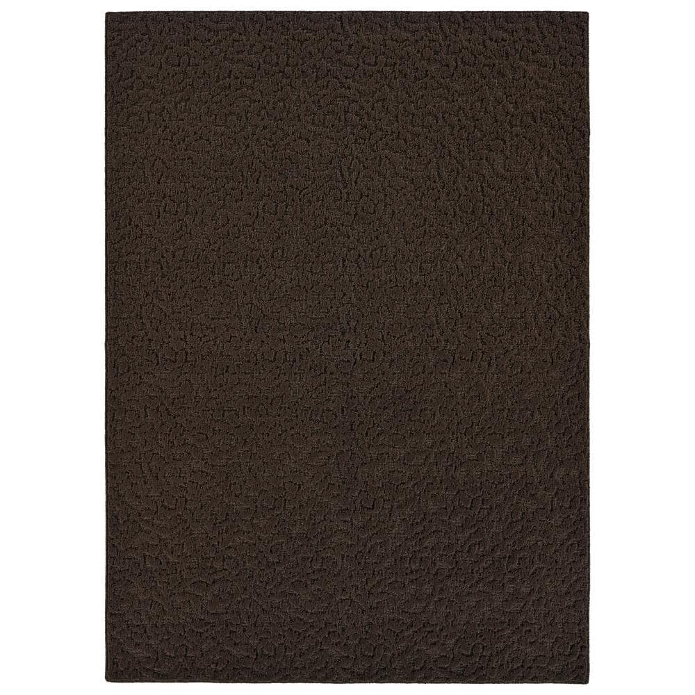 Garland Rug Ivy Mocha 3 ft. x 5 ft. Casual Tufted Solid Color Floral ...