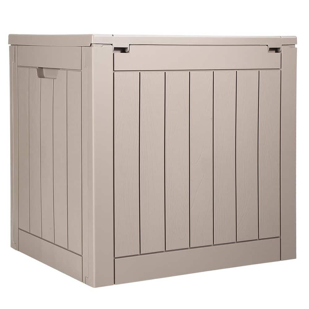 VEVOR Outdoor Storage Box, 31 Gal. Resin Deck Box, Backyard Outside Toy ...