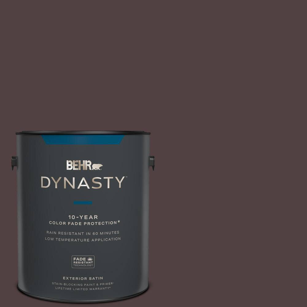 BEHR DYNASTY 1 gal. #BXC-87 Rich Bordeaux Satin Enamel Exterior Stain ...