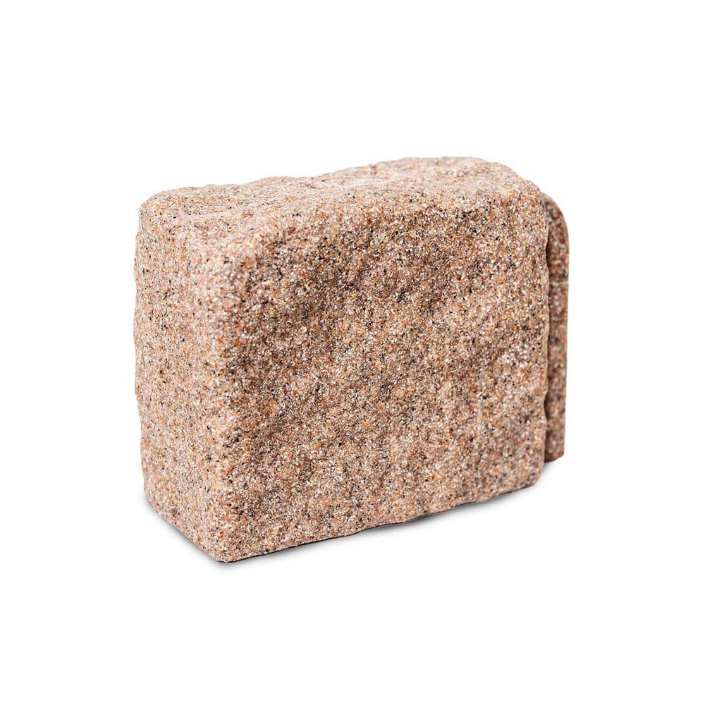 Beuta 7 in. x 6.5 in. x 4 in. Cobble Stone (Start) Faux Stone Plastic ...