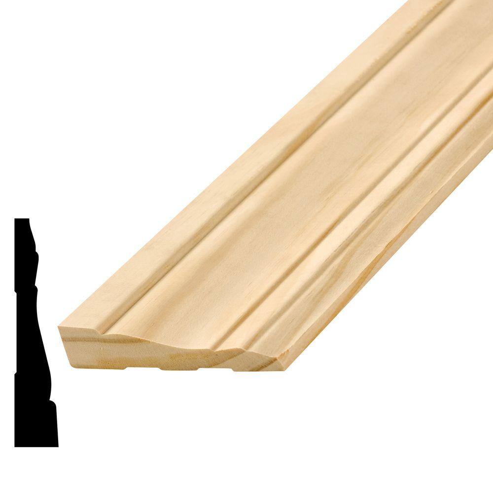 Alexandria Moulding LWM 361 11/16 in. x 3-1/2 in. Pine Wood Casing ...
