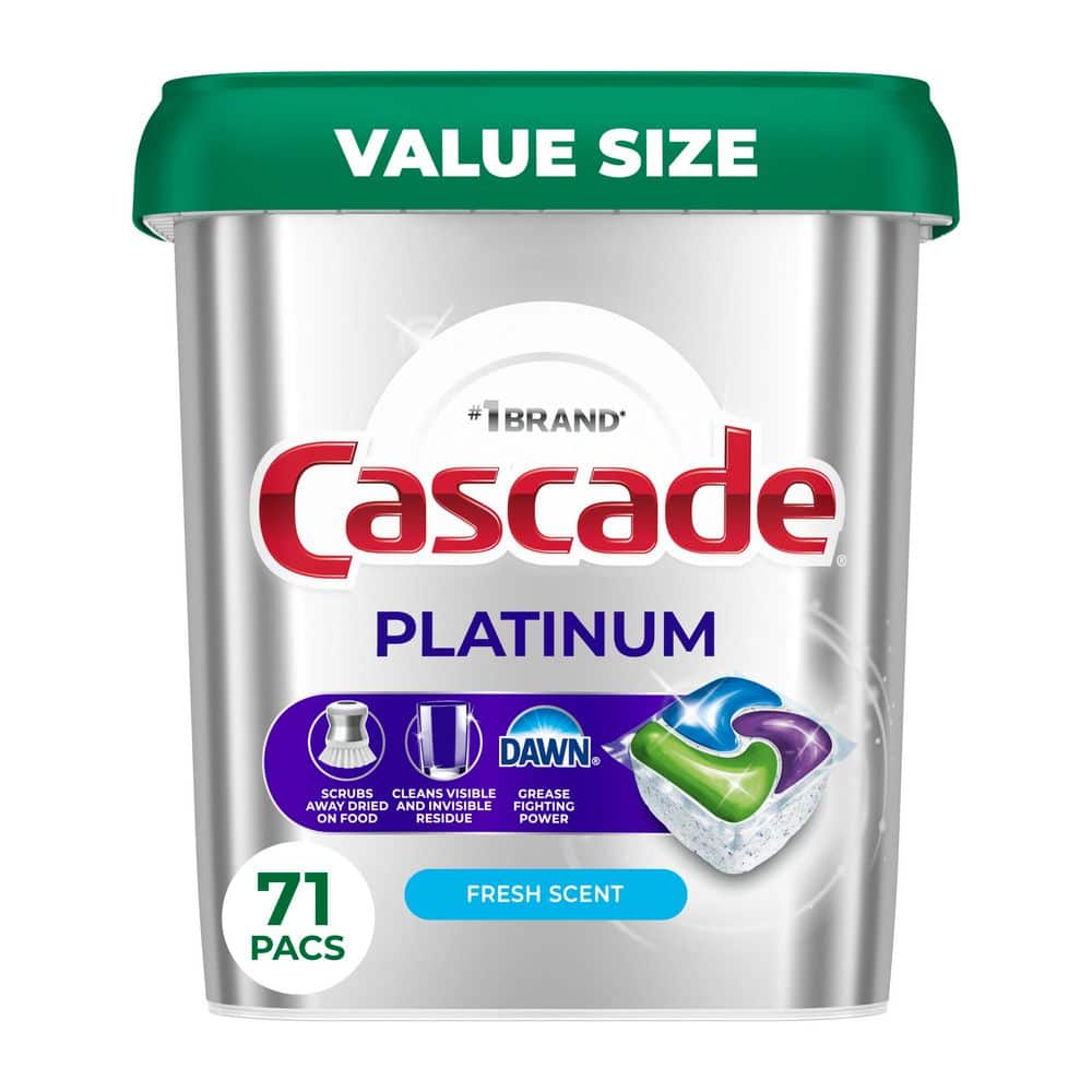Cascade Platinum ActionPacs with Dawn Fresh Scent Dishwashing Machine ...