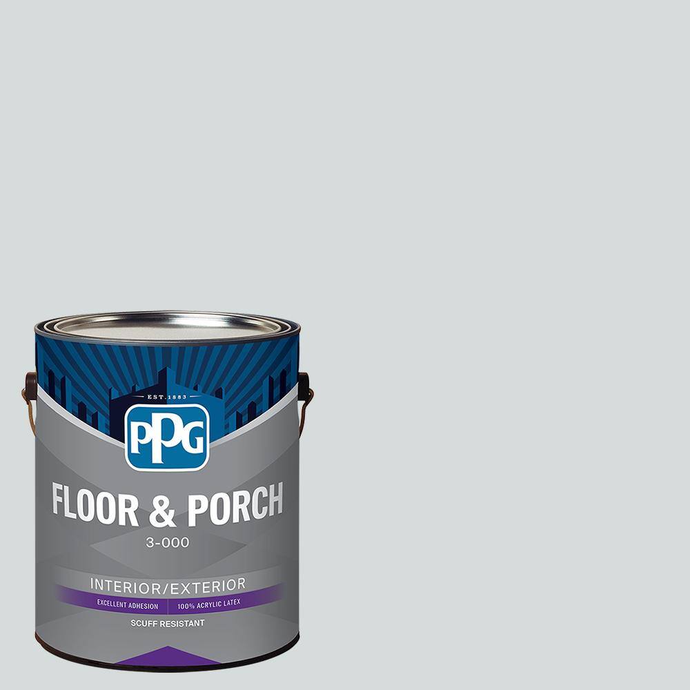 PPG 1 gal. PPG1037-1 Sea Frost Satin Interior/Exterior Floor and Porch ...