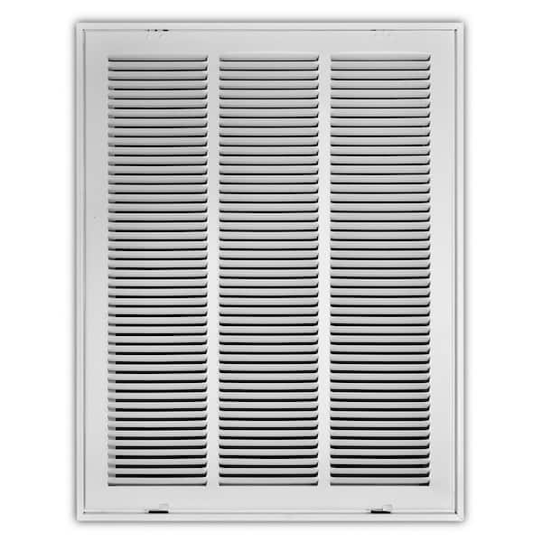 Everbilt 18 in. x 24 in. Steel Return Air Filter Grille in White ...