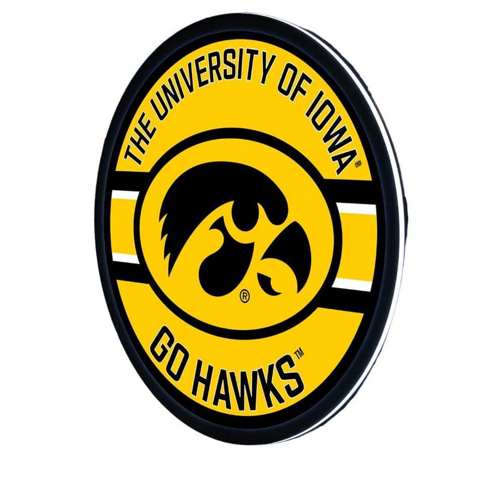 Evergreen University of Iowa 15 in. Round Plug-in LED Lighted Sign ...