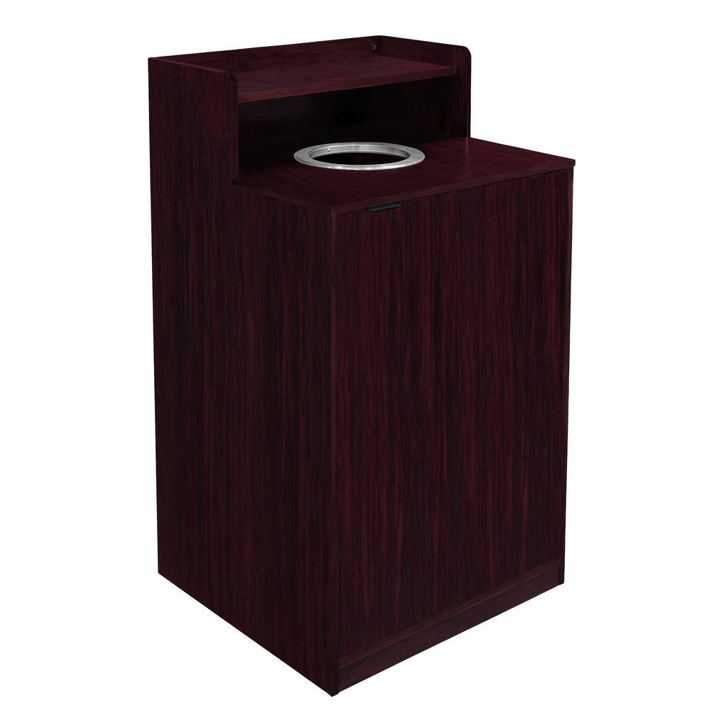 Carnegy Avenue Commercial 32 Gal. Mahogany Indoor Trash Receptacle ...