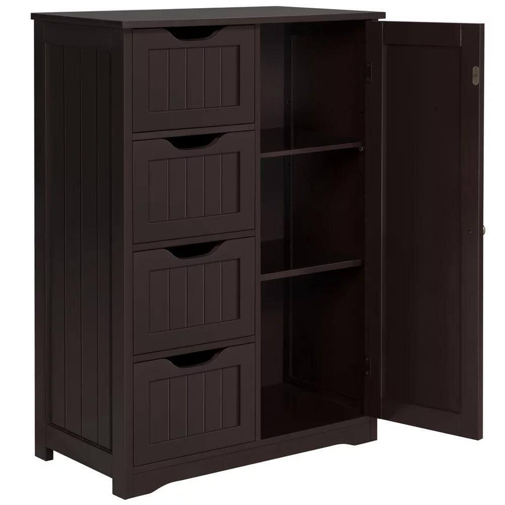 Cubilan 22 in. W x 12 in. D x 32.5 in. H Brown Linen Cabinet Bathroom ...