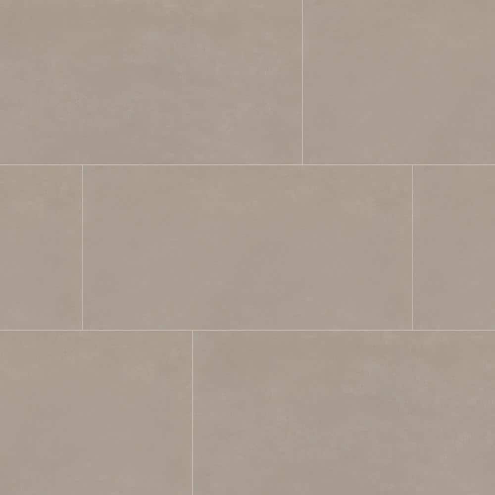 Daltile Cohesion Taupe 24 in. x 48 in. Color Body Porcelain Floor and ...