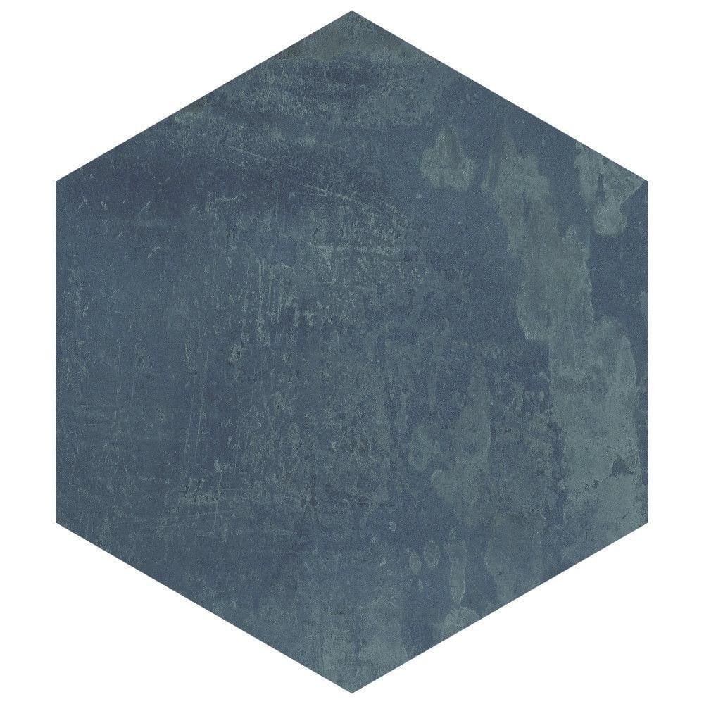 Merola Tile Argillos Hex Deep Blue 5 in. x 6 in. Porcelain Floor and ...