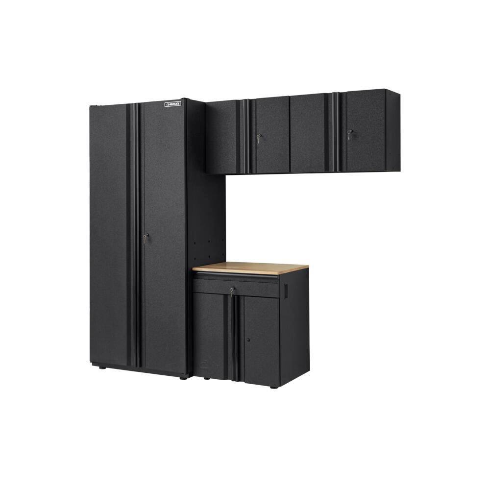 Husky 106 in. W x 82 in. H x 24 in. D Guage 19 Welded Steel 4-Piece ...