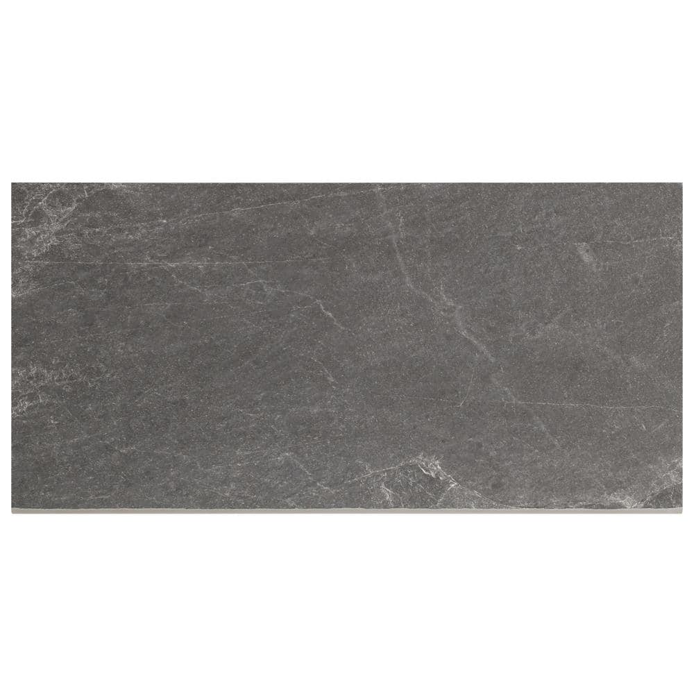 Ivy Hill Tile LithoTech 11.81 in. x 23.62 in. x 0.78 in. Graphite Gray ...