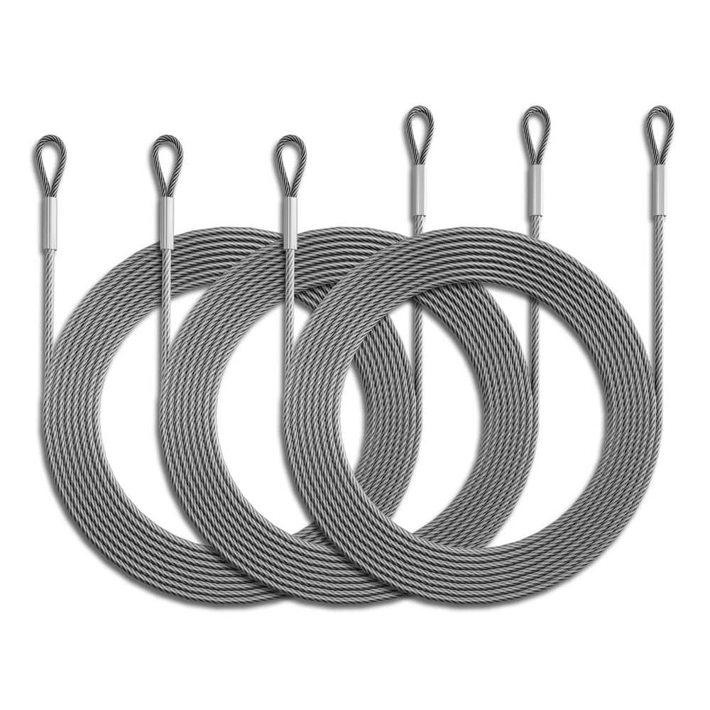 AMGO 6 in. Triangle Sun Shade Sail Installation Cables AG-ROPE-3PC ...