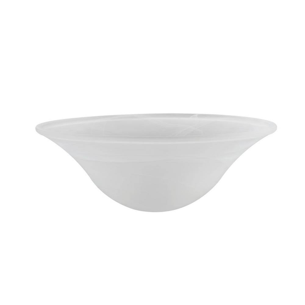 5 in. H x 13-3/4 in. Dia/Alabaster Glass Shade For Torchiere Lamp, Swag ...