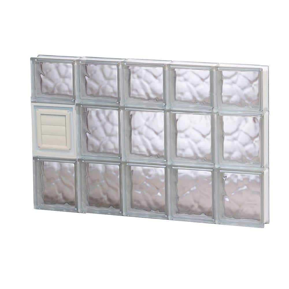Clearly Secure 28.75 in. x 21.25 in. x 3.125 in. Frameless Wave Pattern ...