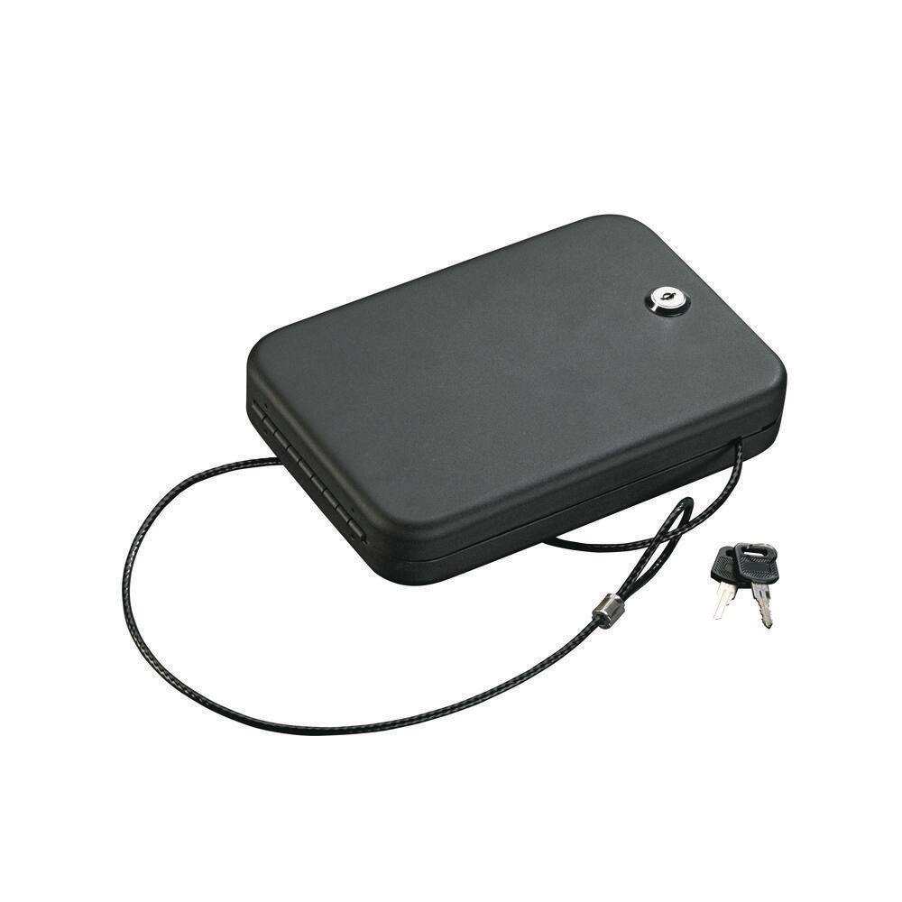 STACK-ON Portable Security Case with Key Lock and Security Cable, Black ...