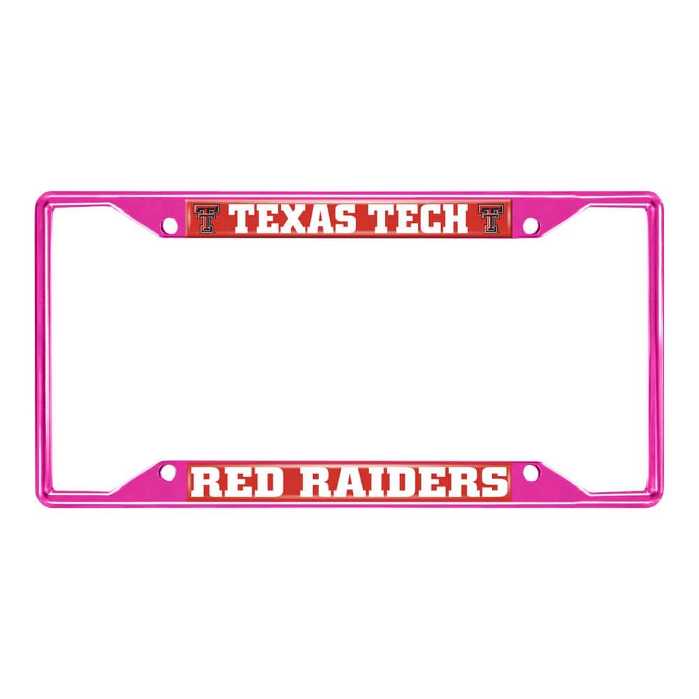 FANMATS Universal Fit Texas Tech University License Plate Frame - Pink ...