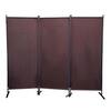 3-Panel Folding Privacy Screen w/Metal Standing, Portable Wall ...