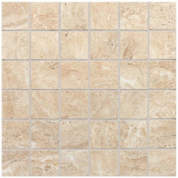 Daltile Campisi Linen 12 in. x 12 in. x 8 mm Porcelain Mosaic Floor and ...