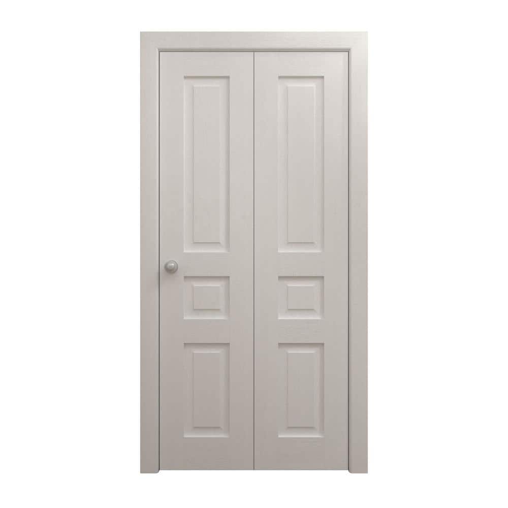 Sartodoors 36 in. x 96 in. Painted White Oak Solid Wood Bi-Fold Doors ...