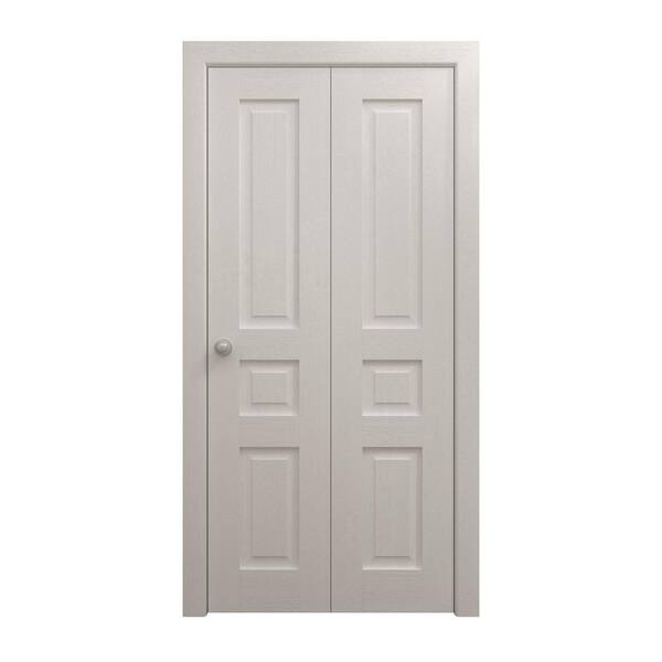 Sartodoors 48 in. x 96 in. Painted White Oak Solid Wood Bi-Fold Doors ...