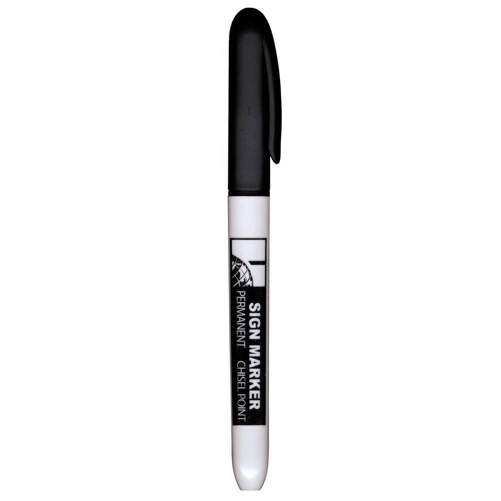 The Hillman Group 5.4 in. x 0.5 in. Black Permanent Custom Sign Marker ...