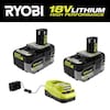RYOBI ONE+ 18V Lithium-Ion Charger with 6.0 Ah HIGH PERFORMANCE Battery ...