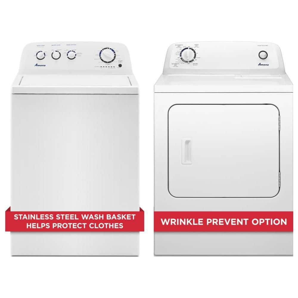 Amana 3.8 cu. ft. Top Load Washer and 6.5 cu.ft. Dryer Set - The Home Depot