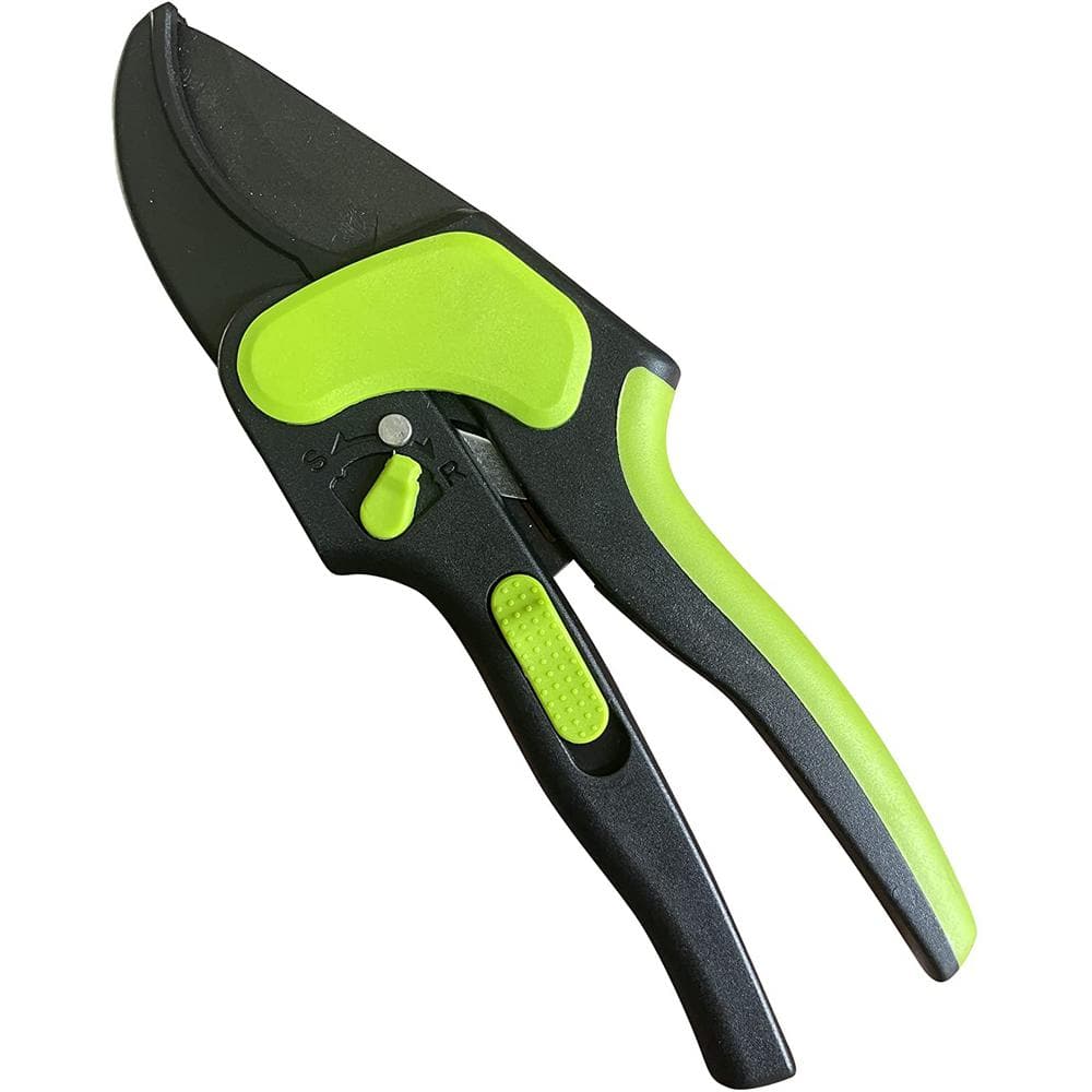 GARDEN GURU 8 in. 2-in-1 Ratchet Pruning Shears for Weak Hands ...