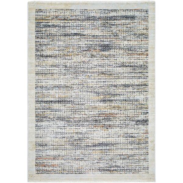 Livabliss Rojin Black/Mustard Striped 9 ft. x 13 ft. Indoor Area Rug ...