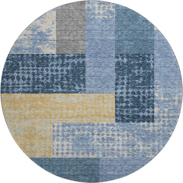 Addison Rugs Mayfield Premium Machine Washable Abstract AMF941 Denim 8 ...