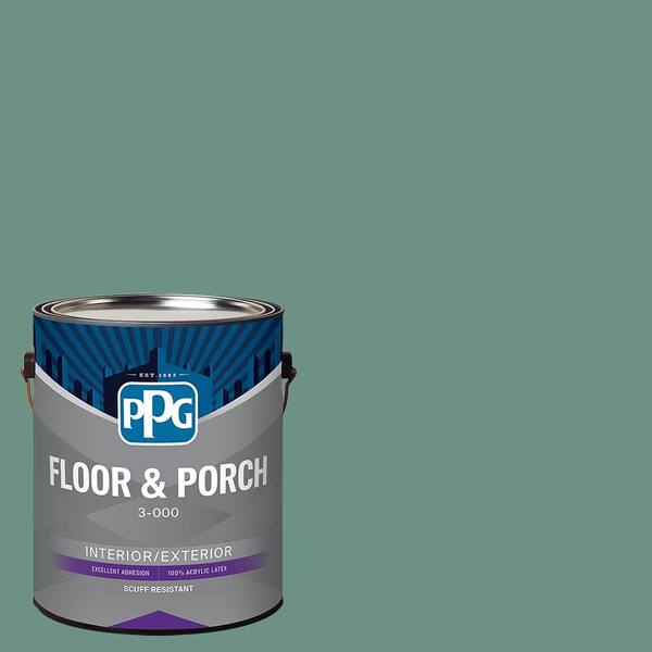 PPG 1 gal. PPG1138-5 Pine Ridge Satin Interior/Exterior Floor and Porch ...