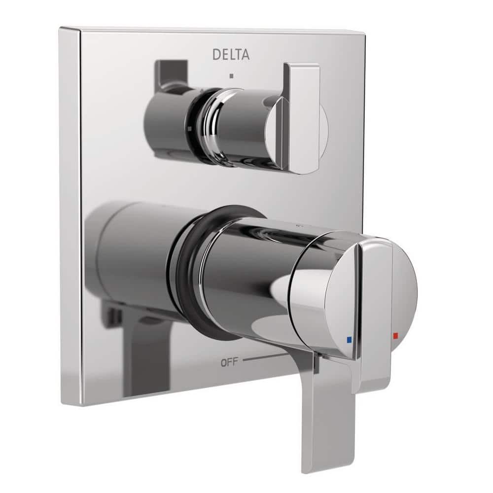 Delta 2-Handle Wall-Mount Valve Trim Kit with 3-Setting Integrated ...