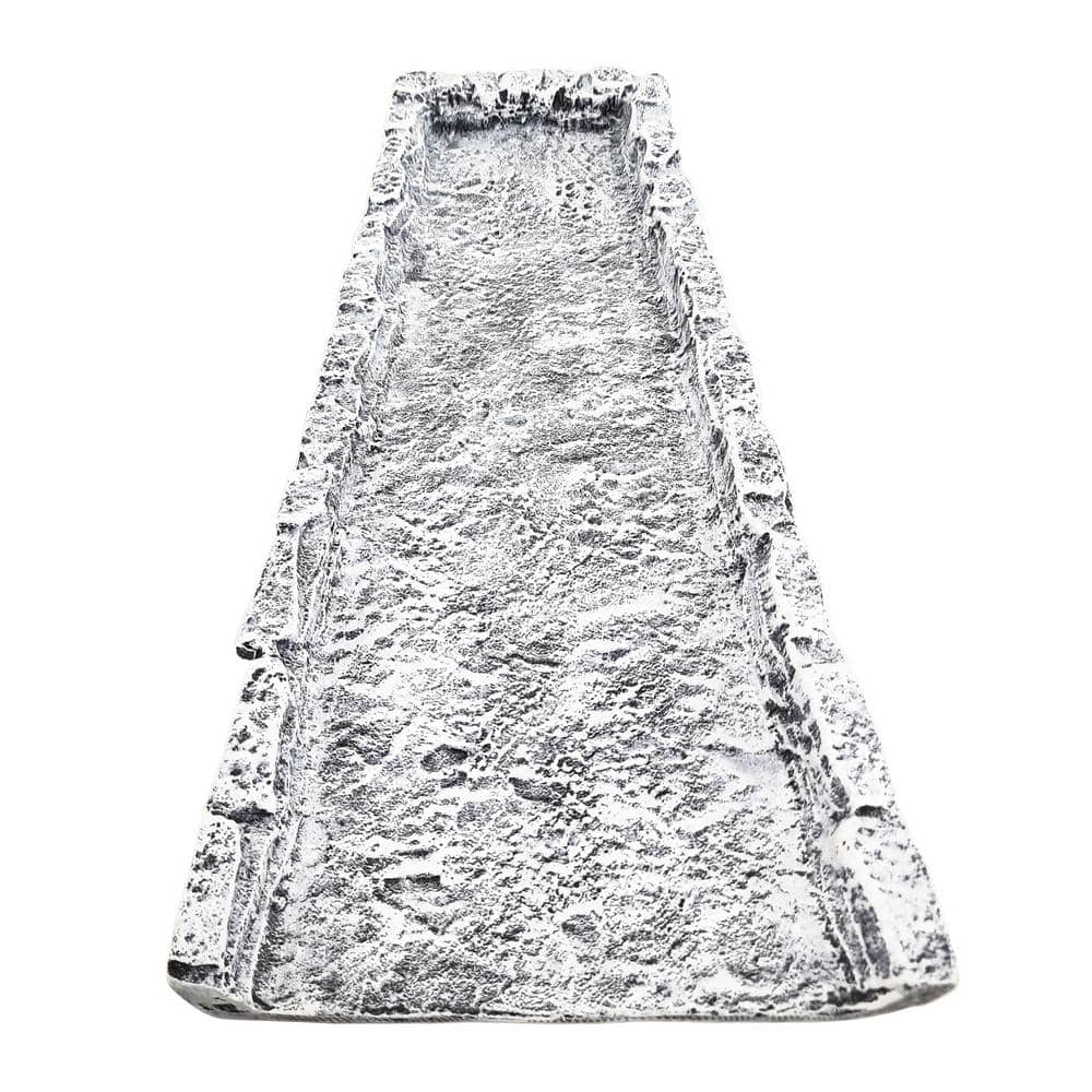 Oakland Living White Slate Stone Rock Cast Aluminum Downspout Gutter 24 ...