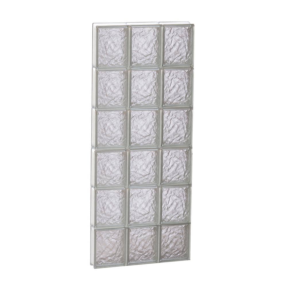 Clearly Secure 17.25 in. x 46.5 in. x 3.125 in. Frameless Ice Pattern ...