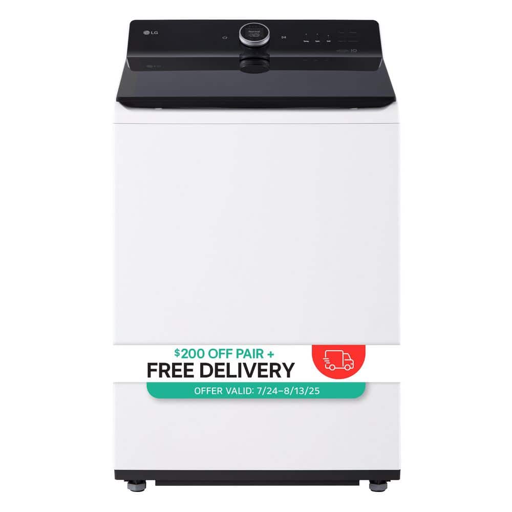 LG 5.5 cu. ft. Top Load Washer in White with EasyUnload, AI Sensing ...