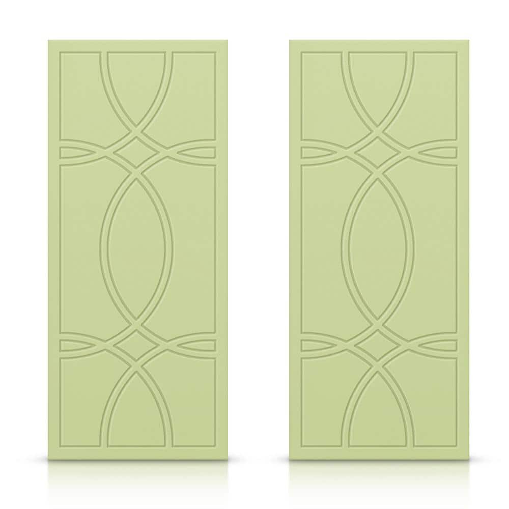 CALHOME 84 in. x 84 in. Hollow Core Sage Green Painted Composite MDF ...